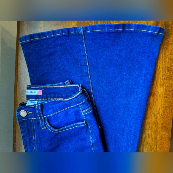 Vibe & Rant | Other | Vibrant Blue Denim Jeans Bellbottoms | Poshmark